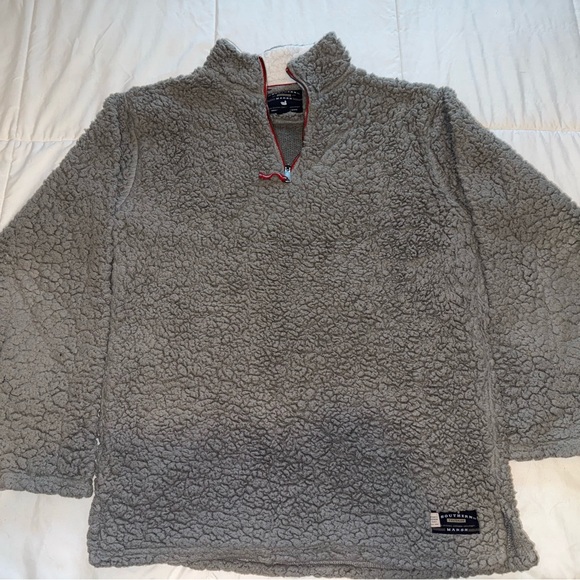 Southern Marsh | Sweaters | Southern Marsh Gray Zipup Sherpa Sweater ...